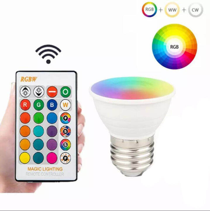 ERANPO Dimmable RGB LED Bulb 5W RGBW RGBWW GU10 GU5.3 E27 16 Colors ...