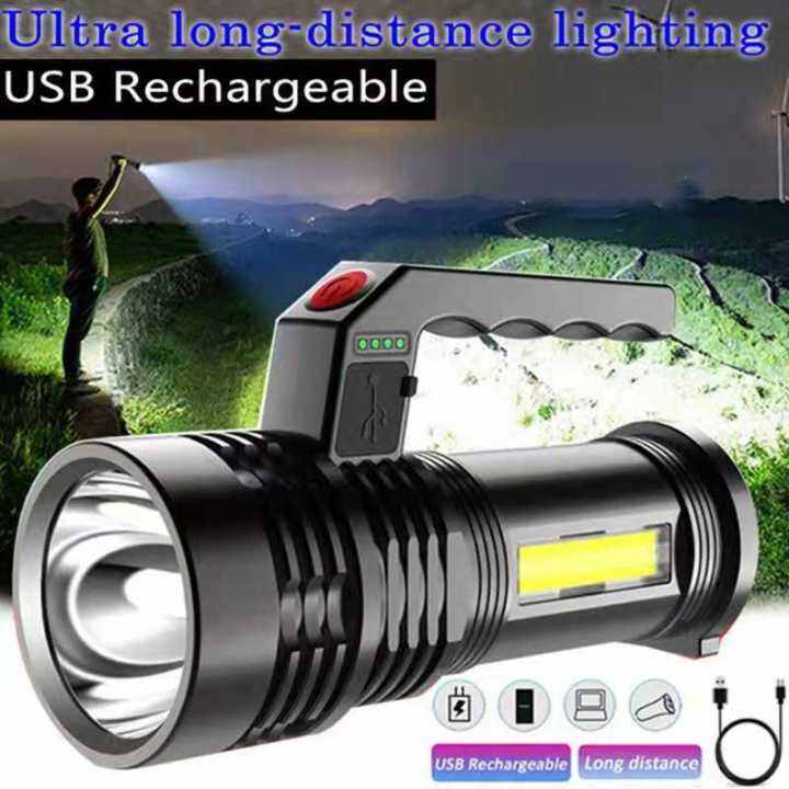 NEW COD# Portable Flashlight Strong Light Rechargeable Outdoor Ultra ...