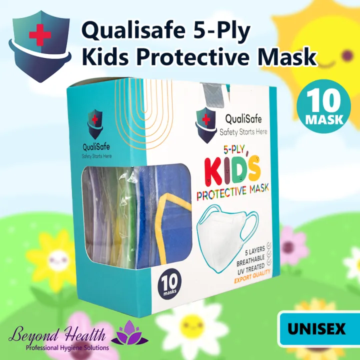 Qualisafe 5-Ply Kids Protective Mask [10pcs] KN95 Mask For Kids ...