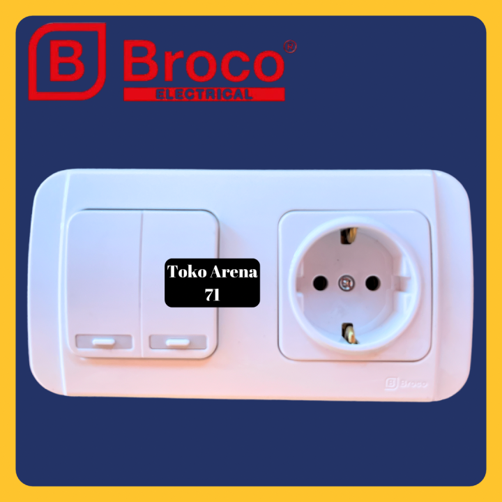 BROCO GALLEO SAKLAR SERI SAKELAR DOUBLE INBOW IB + STOP KONTAK BROCO ...