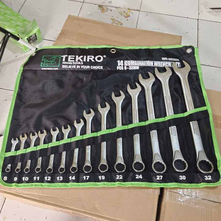 Tekiro Kunci Ring Pas Set 14 Pcs (8-32 mm) bisa cod Kunci ring pas ...