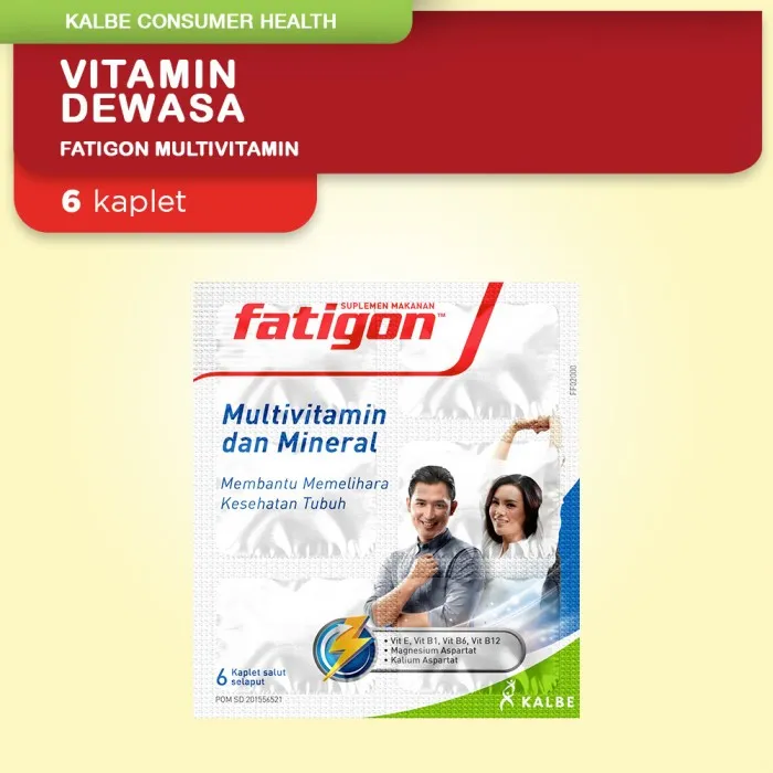PER STRIP FATIGON MULTIVITAMIN ISI 6 TABLET / VITAMIN DAYA TAHAN TUBUH ...