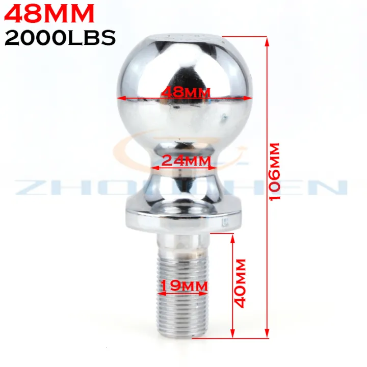 48mm-2000LBS Universal Trailer Ball Durable Trailer Parts Connector ...