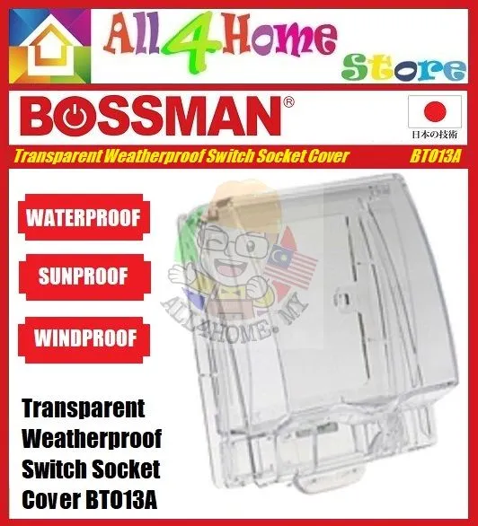 BOSSMAN Transparent Weatherproof Switch Socket Cover BTO13A | Lazada