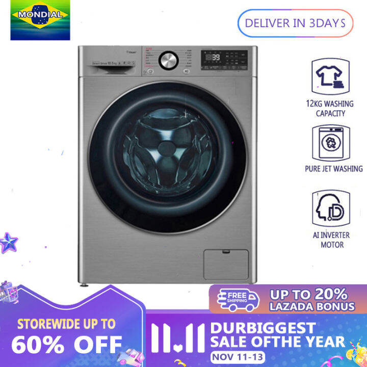 MONDIAL 12KG Front Inverter Automatic Washing Machine-LED digital ...