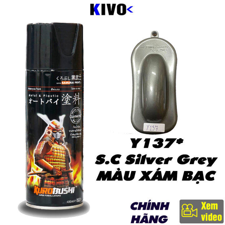 Chai Sơn Samurai y137* SC Silver Grey (Màu Xám Bạc) 400Ml - Bình Sơn ...