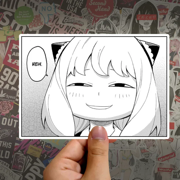 Anya Meme Spy x Family สติ๊กเกอร์ 10x7'cm Anime Sticker อนิเมะ ...