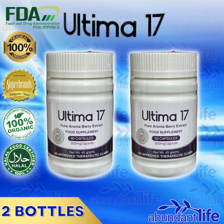2 Bottle ULTIMA 17 Pure Aronia Berry Extract 90capsules 100% Authentic ...