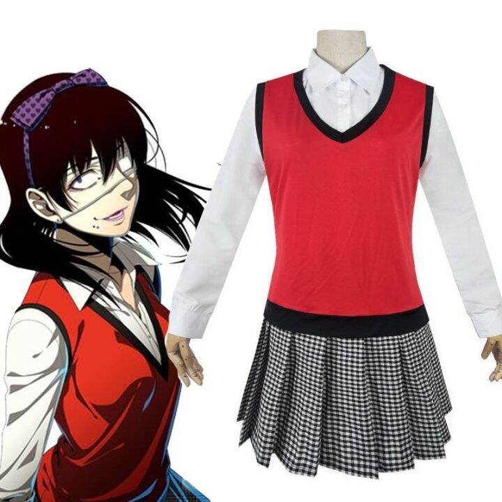 ↂ ∋ Japan Anime Kakegurui Midari Ikishima Outfit School Uniform Dress ...