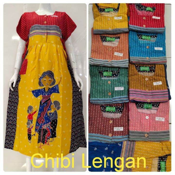 Daster HAP chibi lengan pendek bu tejo menari | Lazada Indonesia