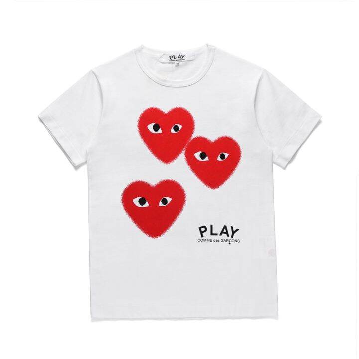 PLAY COMME DES GARCONS REI KAWAKUBO CDG LOVE SHORT SLEEVE T-SHIRT MEN ...