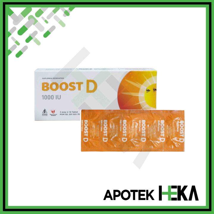 Boost D 1000 IU Strip isi 10 Tablet - Vitamin D3 Daya Tahan Tubuh ...