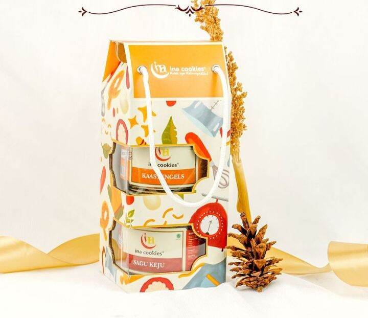 Paket Hamper Lebaran Kemasan Jar Gable Box Ina Cookies Toples Kaca ...