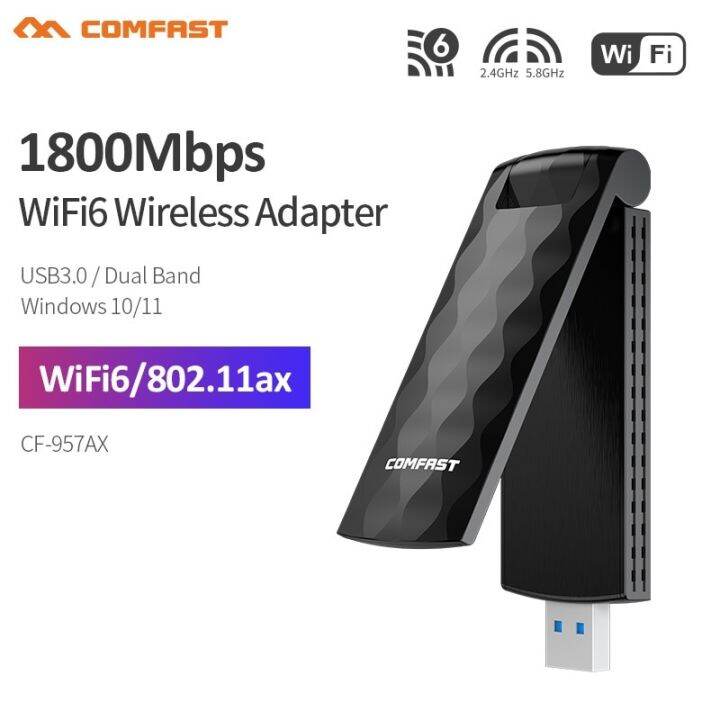 CF-957AX 1800Mbps High Speed Wifi 6 USB Wireless Adapter 802.11Ax 2.4G ...