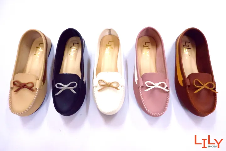 Lily Shoes รองเท้าคัทชูสวยๆ แบบผูกโบว์ปกข้าง ไซส์ 36 -45 | Lazada.co.th