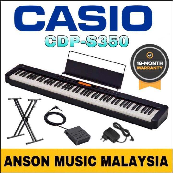 Casio CDP-S350 Compact Digital Piano w/Keyboard Stand, Black (CDPS350 ...