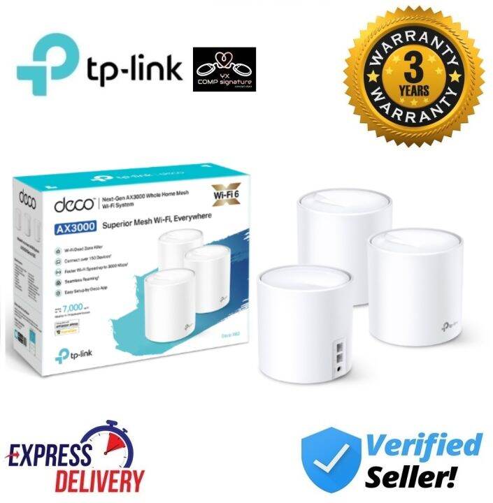 TP-Link Deco X60 3-Pack AX3000 Whole Home Mesh WIFI System | Lazada