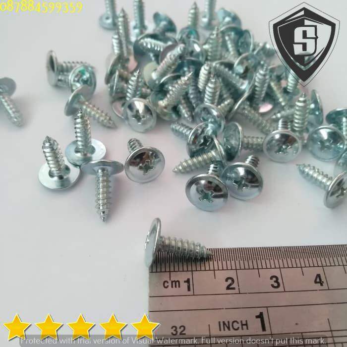 50 paket M4x15 Sekrup PTW Pilips Head Washer Putih | Lazada Indonesia
