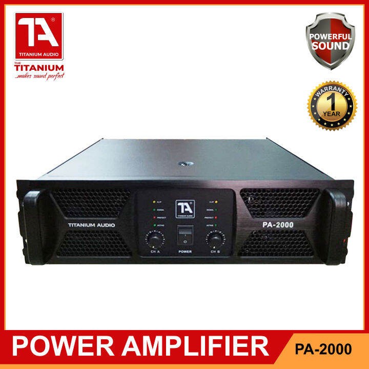 Titanium Audio Amplifier PA 2000 Professional Power Amplifier ...
