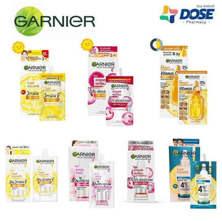 GARNIER การ์นิเย่ครีมซอง ครบทุกสูตร | Lazada.co.th
