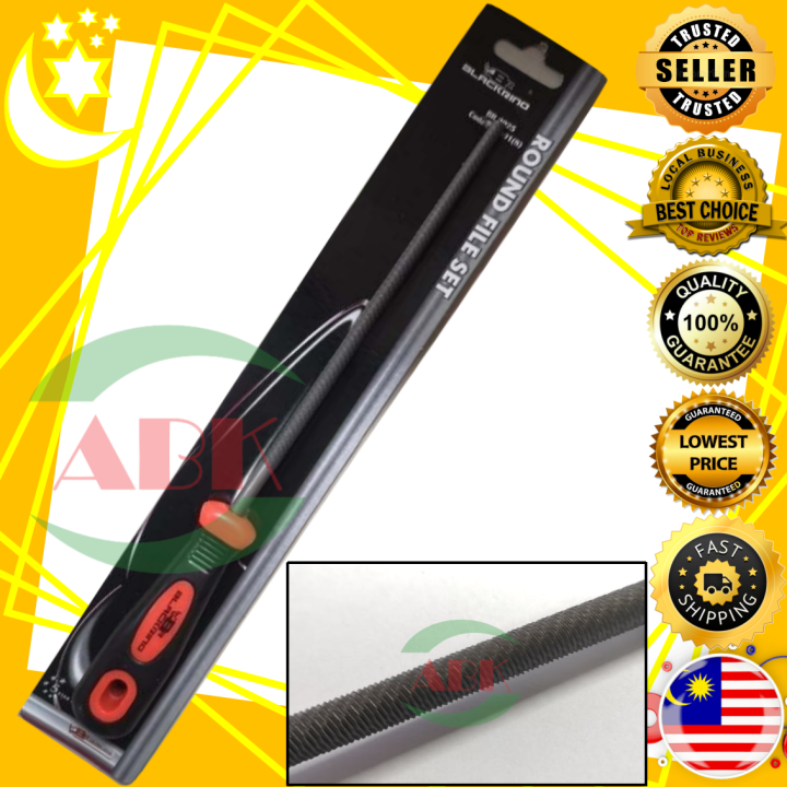 BLACKRINO BR2025 ROUND FILE SET KIKIR BULAT KAYU BESI (8") | Lazada