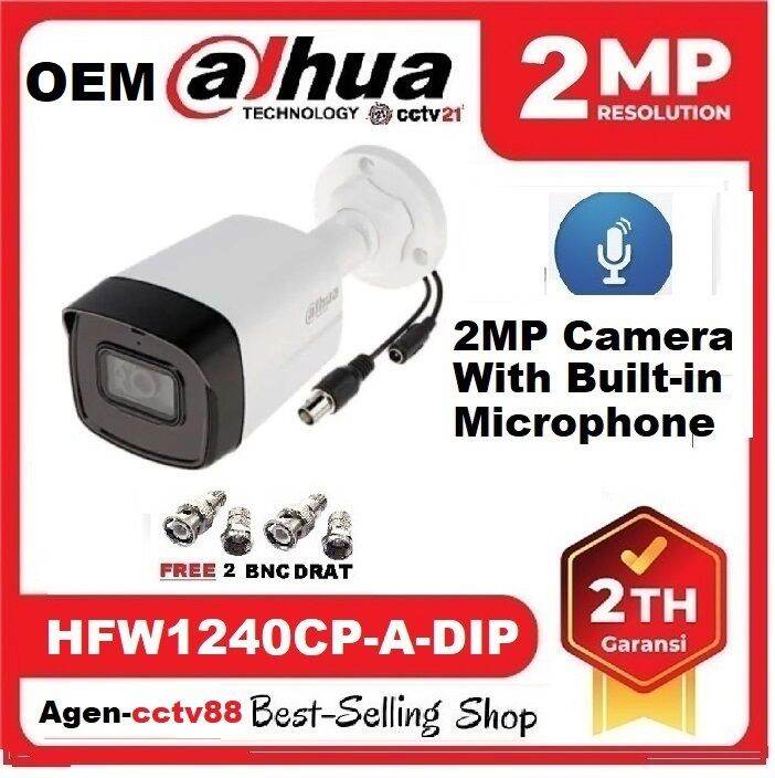 KAMERA CCTV OEM DAHUA 2MP HFW1240CP-A-DIP+MIC AUDIO+Garansi Resmi Dahua ...