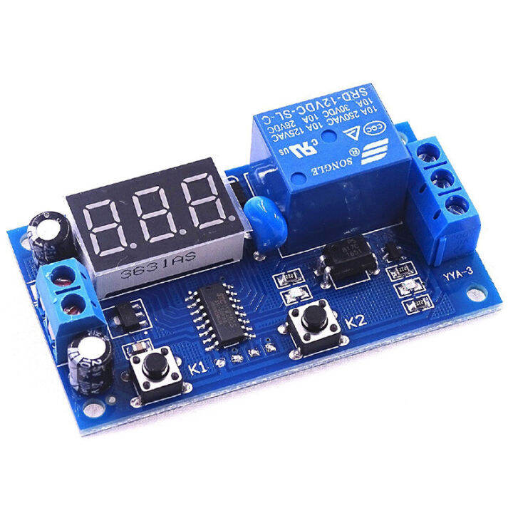 DC 12V Infinite Cycle Delay Timing Timer Relay ON/OFF Switch Loop Module with LED Display ...