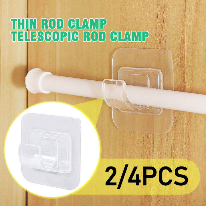 YESPERY 2/4Pcs Curtain Rod Holder Home Ceiling Curtain Rod Installation ...