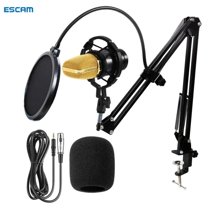 ESCAM BM-700 Condenser Microphone Set Universal Recording Microphone ...
