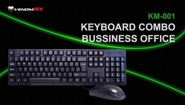 Venom RX Keyboard Mouse Combo USB KM - 001 Greenbox | Lazada Indonesia