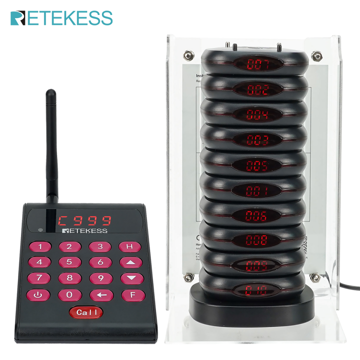 Retekess TD161 Wireless Calling System Pagers for Restaurant Buzzer ...