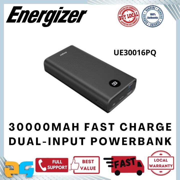 Energizer UE30016PQ 30000Mah Fast Charging Triple Output Powerbank | Lazada Singapore
