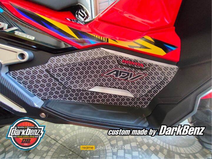 ADV 150 SET LEG SIDE COVER CARBON PRINTED STICKER DECALS + HONEYCOMB ...