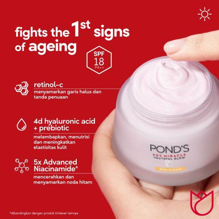 Ponds Age Miracle Retinol Day Cream Youthful Glow 10G | Lazada Indonesia