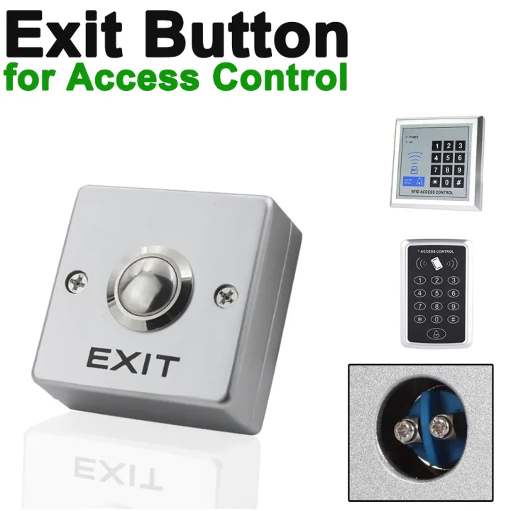 ปุ่ม Exit Zinc Alloy GATE DOOR Exit Button Exit Switch For Door Access Control System Door Push ...