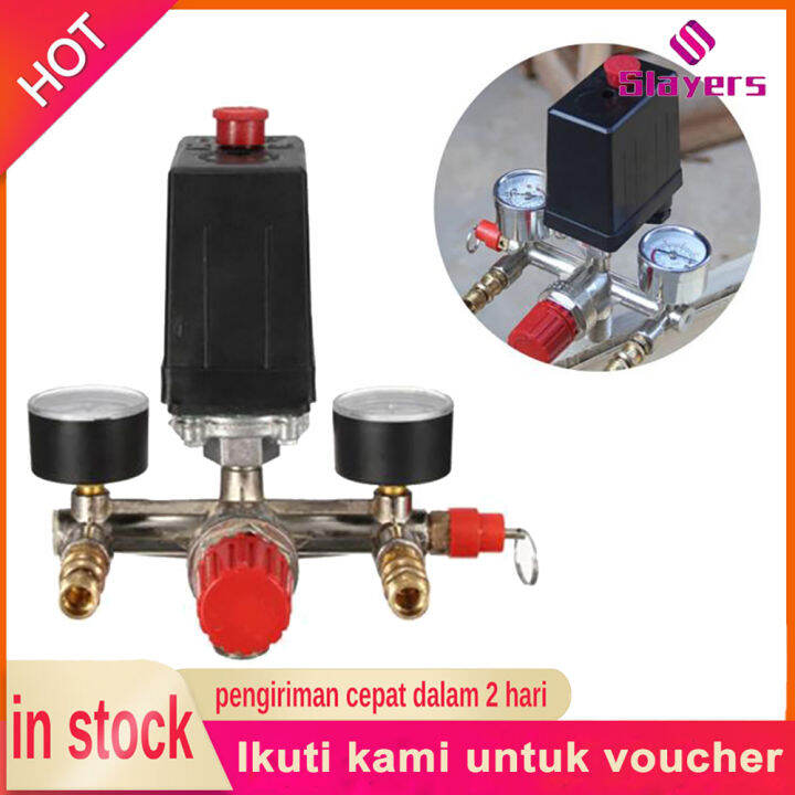 90-120PSI Bantuan Kontrol Tekanan Manifold Kompresor Udara Alat ...