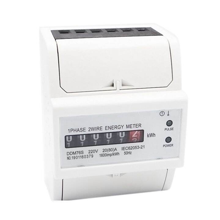 Single Phase Two Wire Power Consumption Watt Energy Meter KWh 20-80A ...