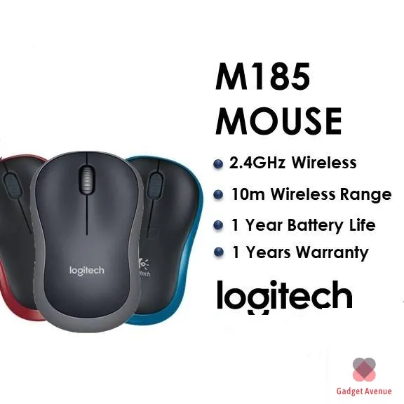Logitech M 185 Cordless Notebook Mouse (ready Stock !!!)