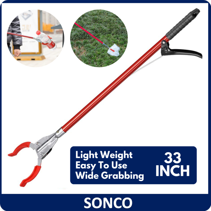 Metal Helper Stick Garbage Picker Outdoor Pickup Long Trigger Grabber ...