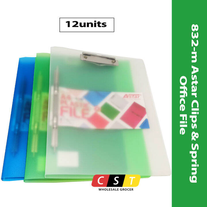 Astar Clips & Spring Office File 832m [12 units] | Lazada