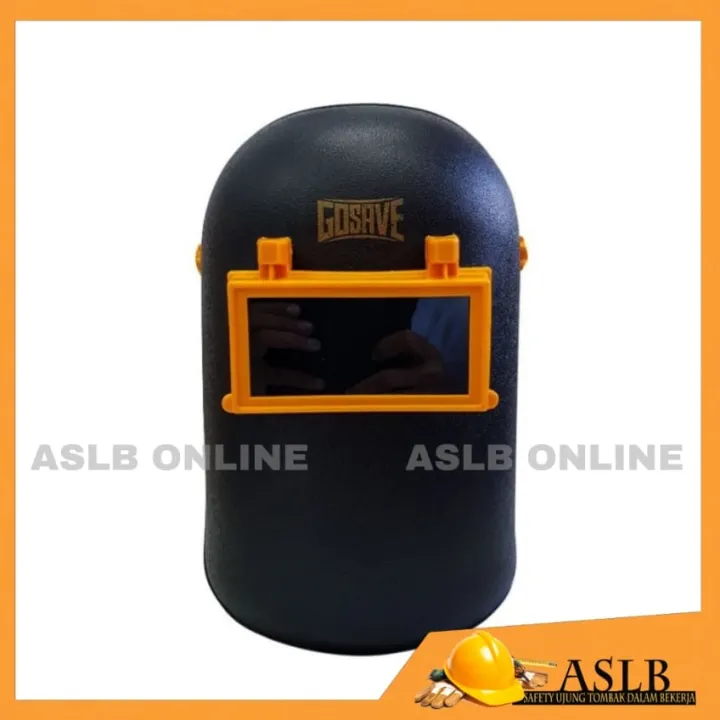 Kedok Las / Helm Las / Topeng Las Kepala Putar + Kaca Alat Las Gosave ...