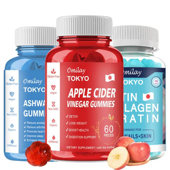 Omilay TOKYO Apple Cider Vinegar Gummies Weight Control Slimming ...