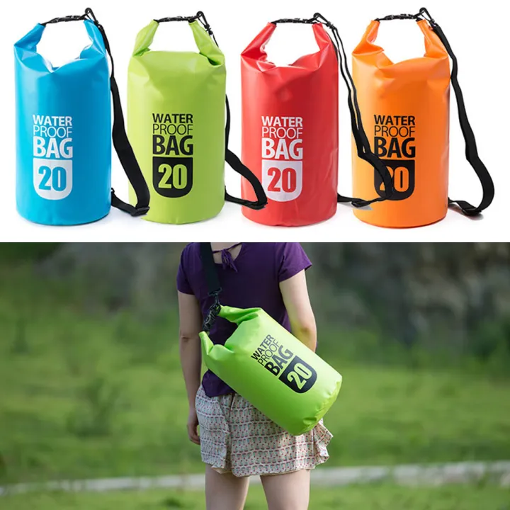 Dry Bag 20 Liter - Tas Penyimpanan Waterproof Anti Air Debu Bisa Jadi Pelampung Tas Anti Air ...