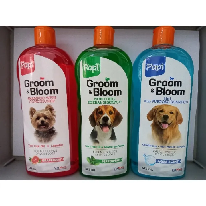 Papi Groom Bloom Shampoo and Conditioner 500mL for Dogs and Cats ...