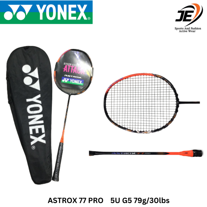 ASTROX 77 PRO 5U G5 79grams/30lbs Yonex Single Badminton Racket Full ...