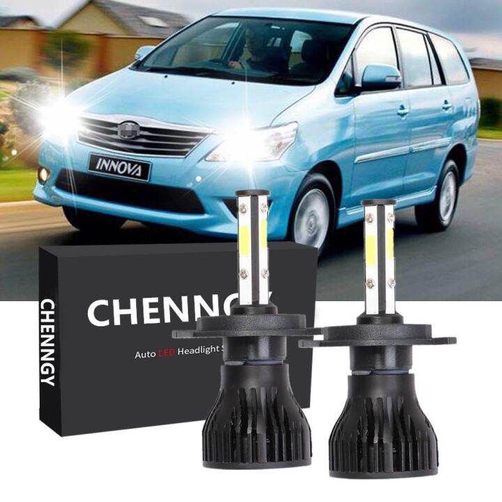 NEW For Toyota Innova 2004-2015 (Head Lamp) Pair Bulbs 4Side H4 LED ...