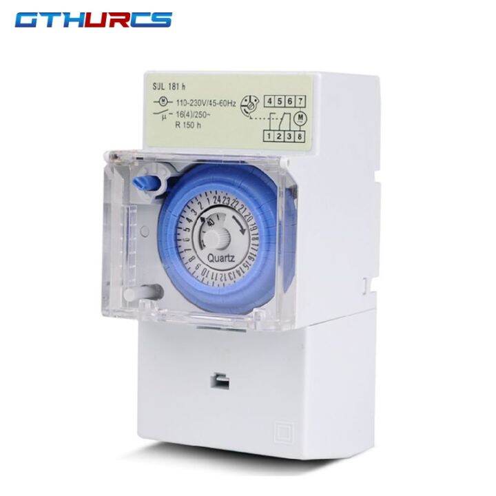SUL181H Mechanical Timer 24 Hours Time Switch Relay Electrical ...