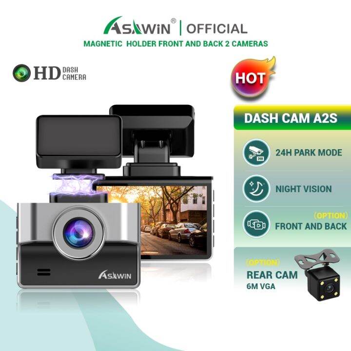 Asawin A2 Dash Cam Dual Lens magnetic fixation Car Camera Front And ...