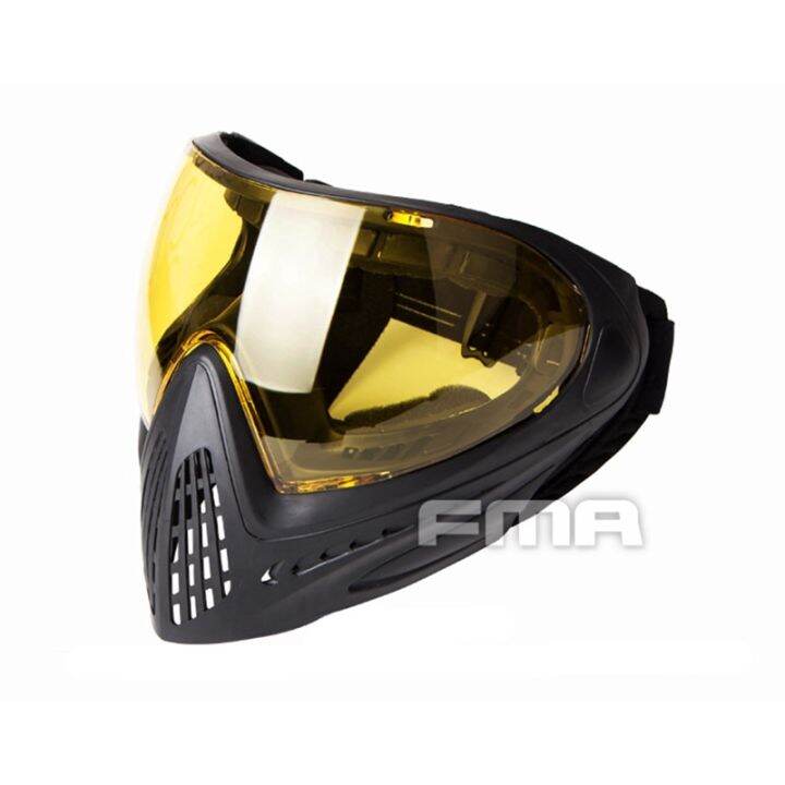 FMA F1 Tactical Full Face Mask With Single Layer Safety Anti-fog Goggle ...
