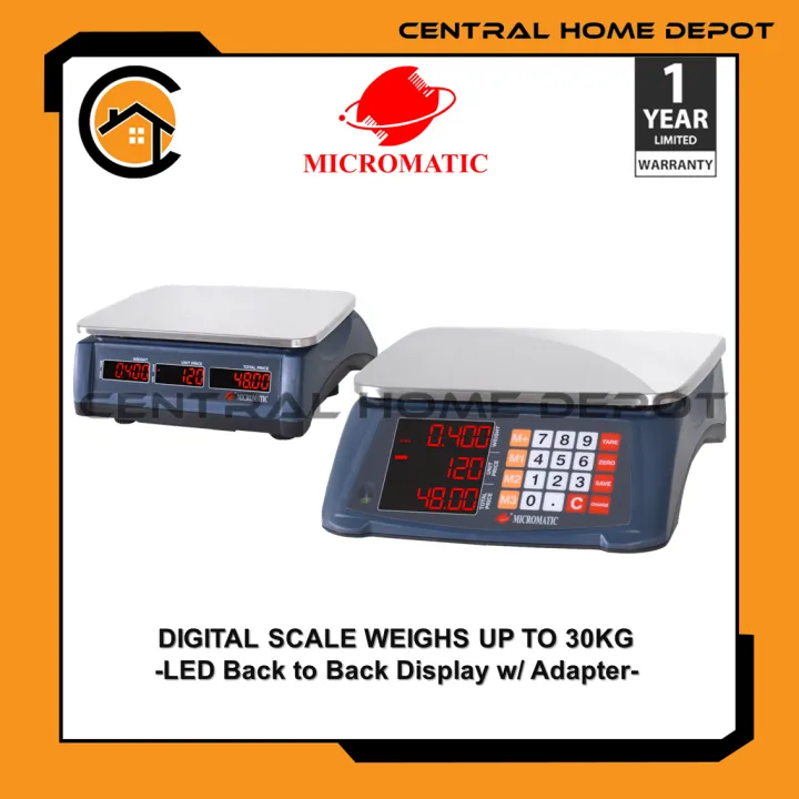 Micromatic Digital Price Computing Scale Rechargeable Scale 30KG / MDS ...